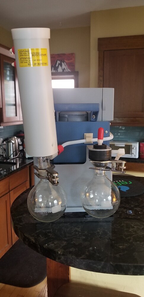 Heidolph 5L Rotovap, Vacuubrand MD 4C AK vac pump, Vacuubrand CVC 3000 ...