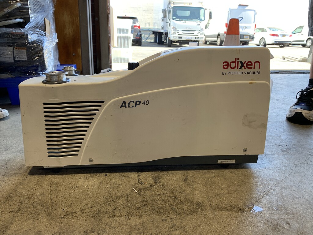 ADIXEN PFEIFFER ACP40 DRY VACUUM PUMP Vac Pump Like New 75 Hours 7-20 ...