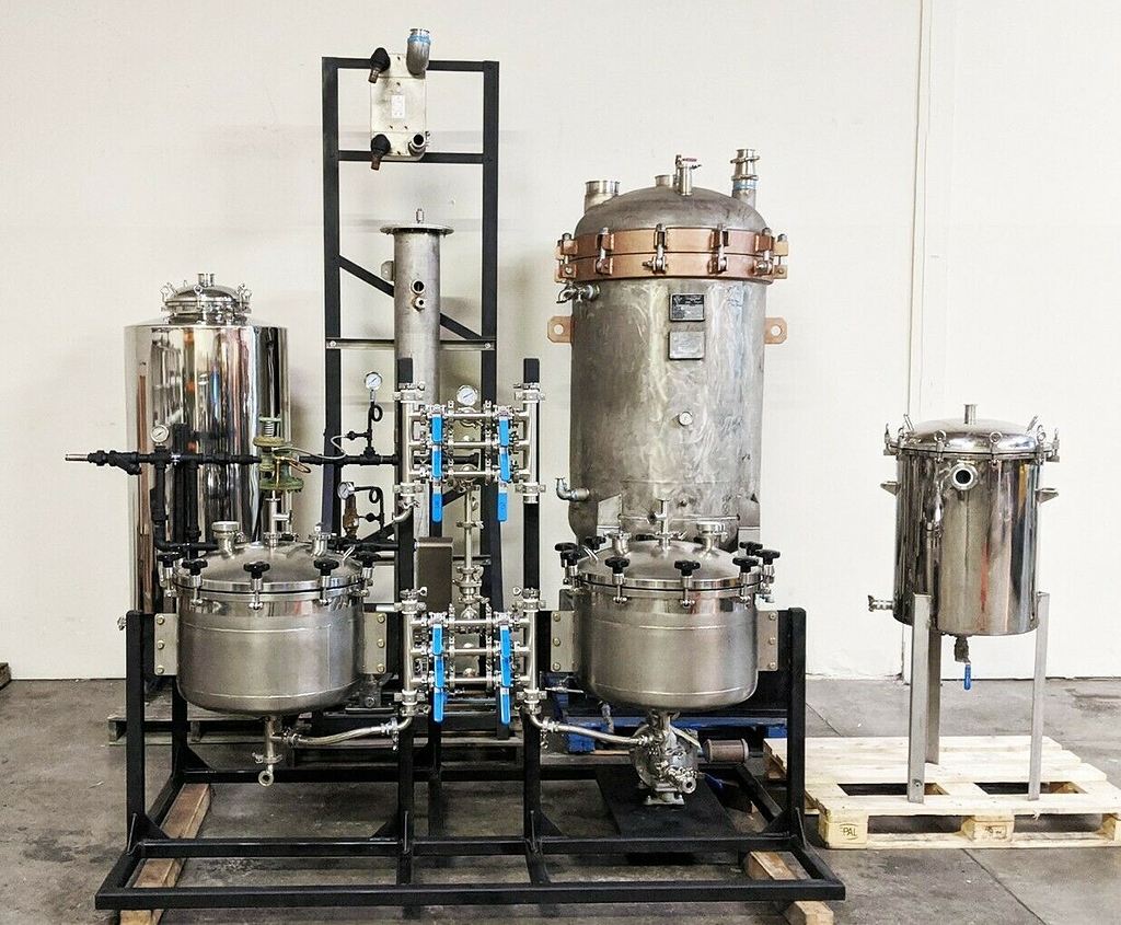 Hemp Extractor with Solvent Recovery, Steam Generator and Chiller 60 ...