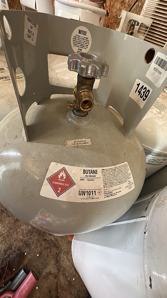 100lbs N Butane Cylinders for sale: empty- 18 total - Equipment For ...