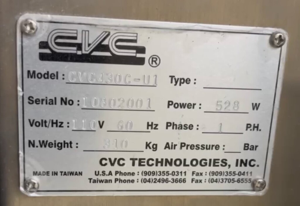 CVC-430 Labeler - Equipment For Sale - Future4200