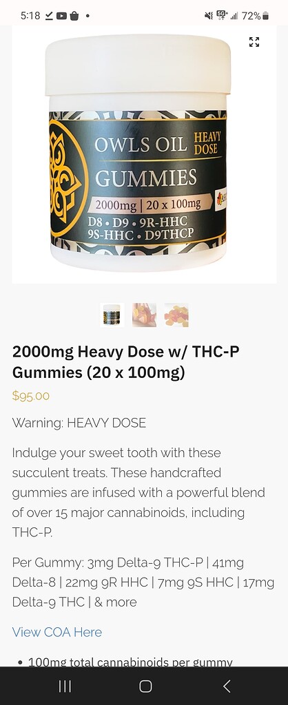 2000mg heavy dose & 2000mg live resin gummies KCA full panel tested ...