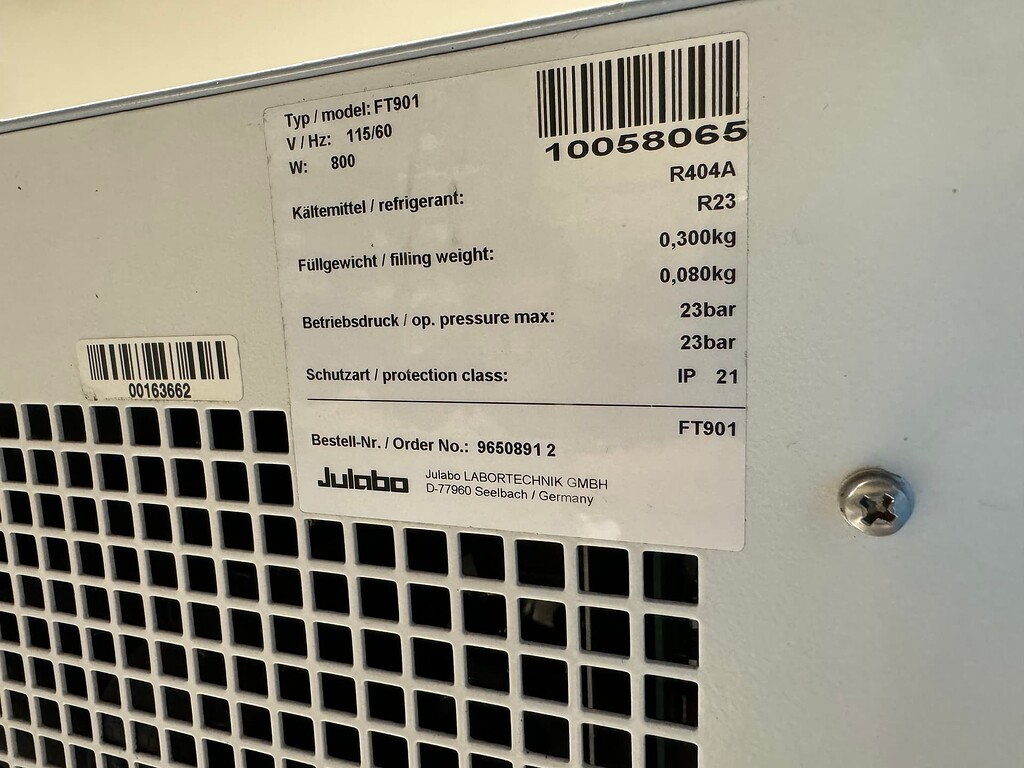 Julabo -90C FT901 Immersion Chiller for sale - For Sale - Future4200
