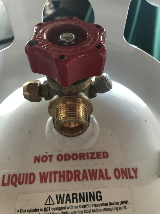 New butane tank and valve is different it’s cga555 - Extraction ...