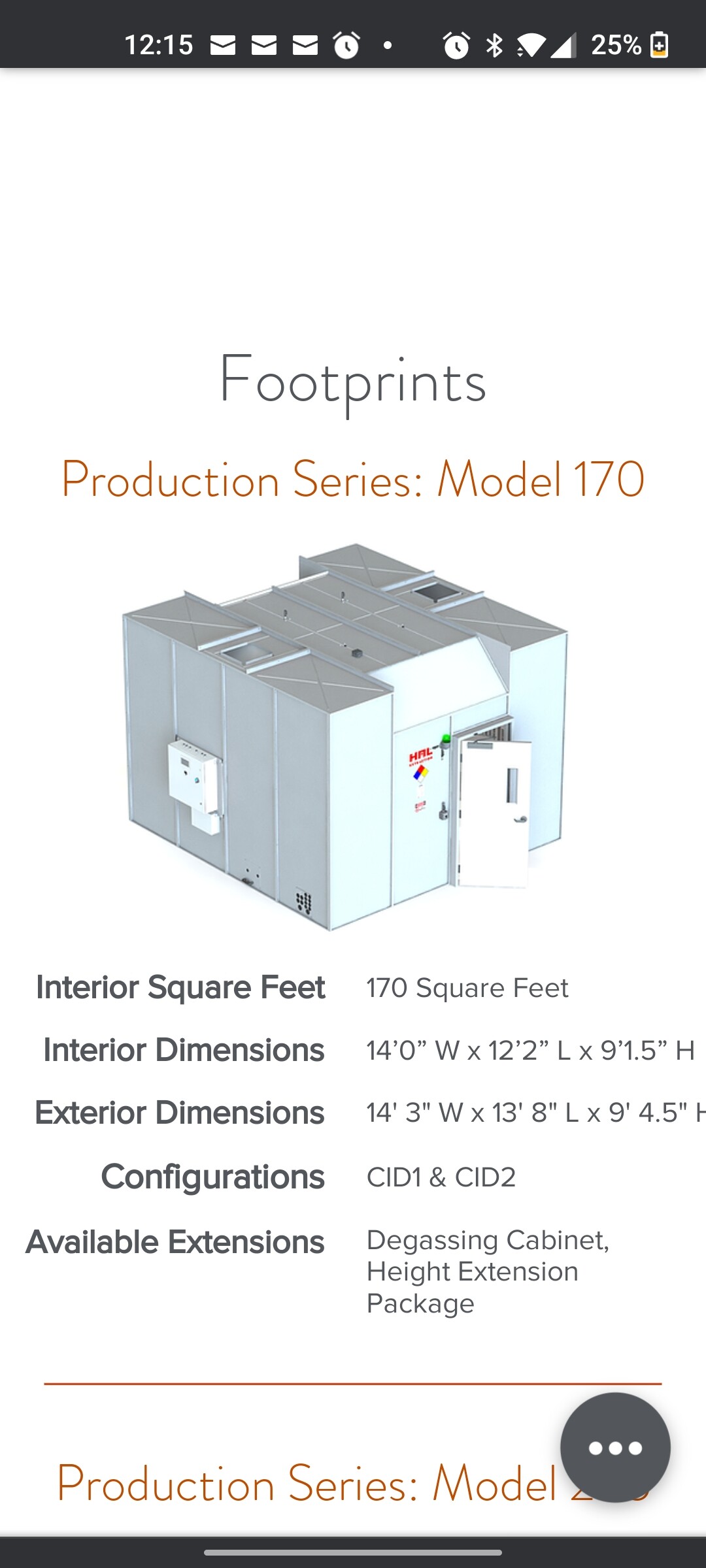 Hal C1D1 extraction booth available production model 170 still in crate ...