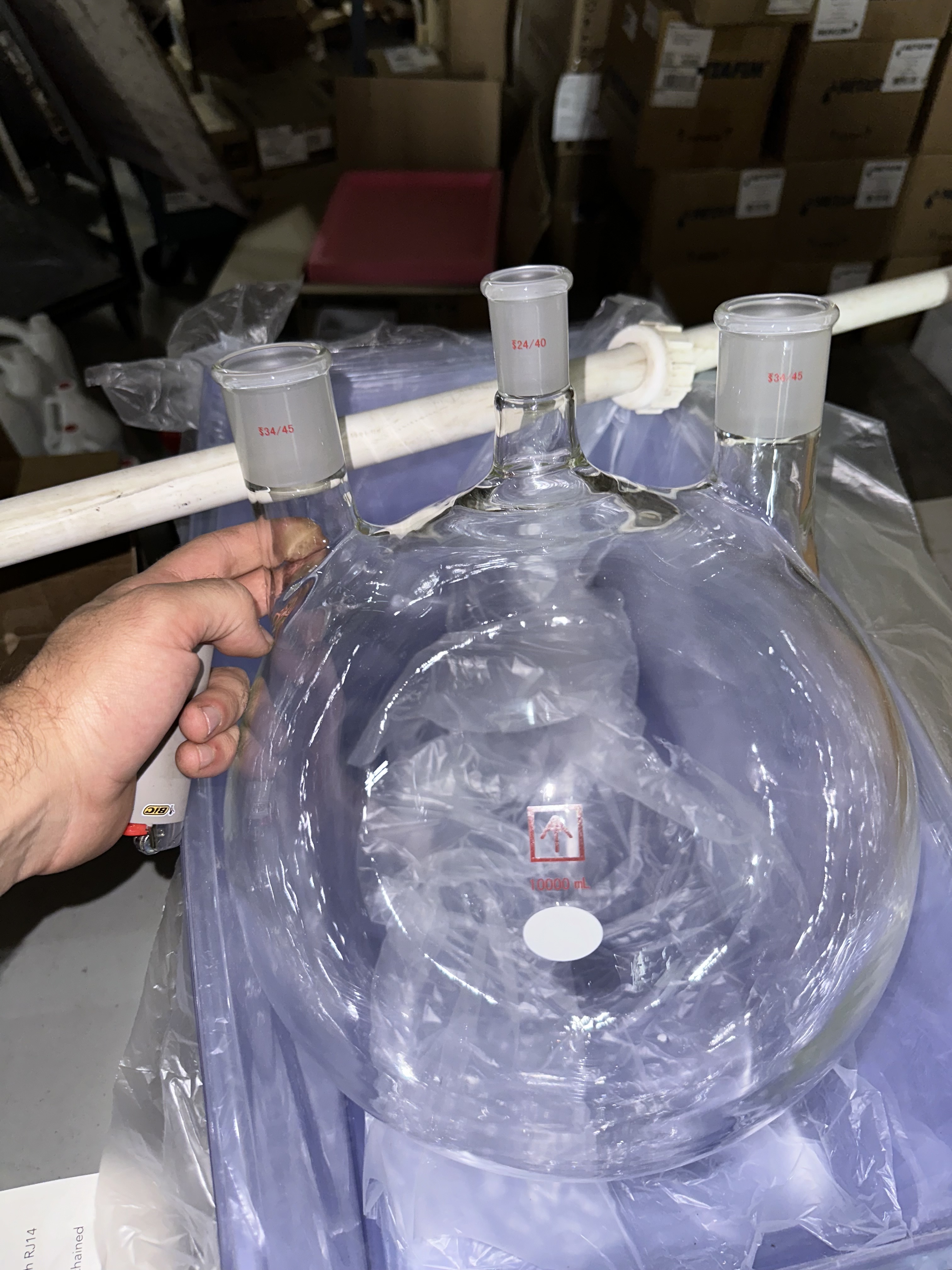 New glass head, lab society V2 65 degree 24/40 - also 10 liter triple ...