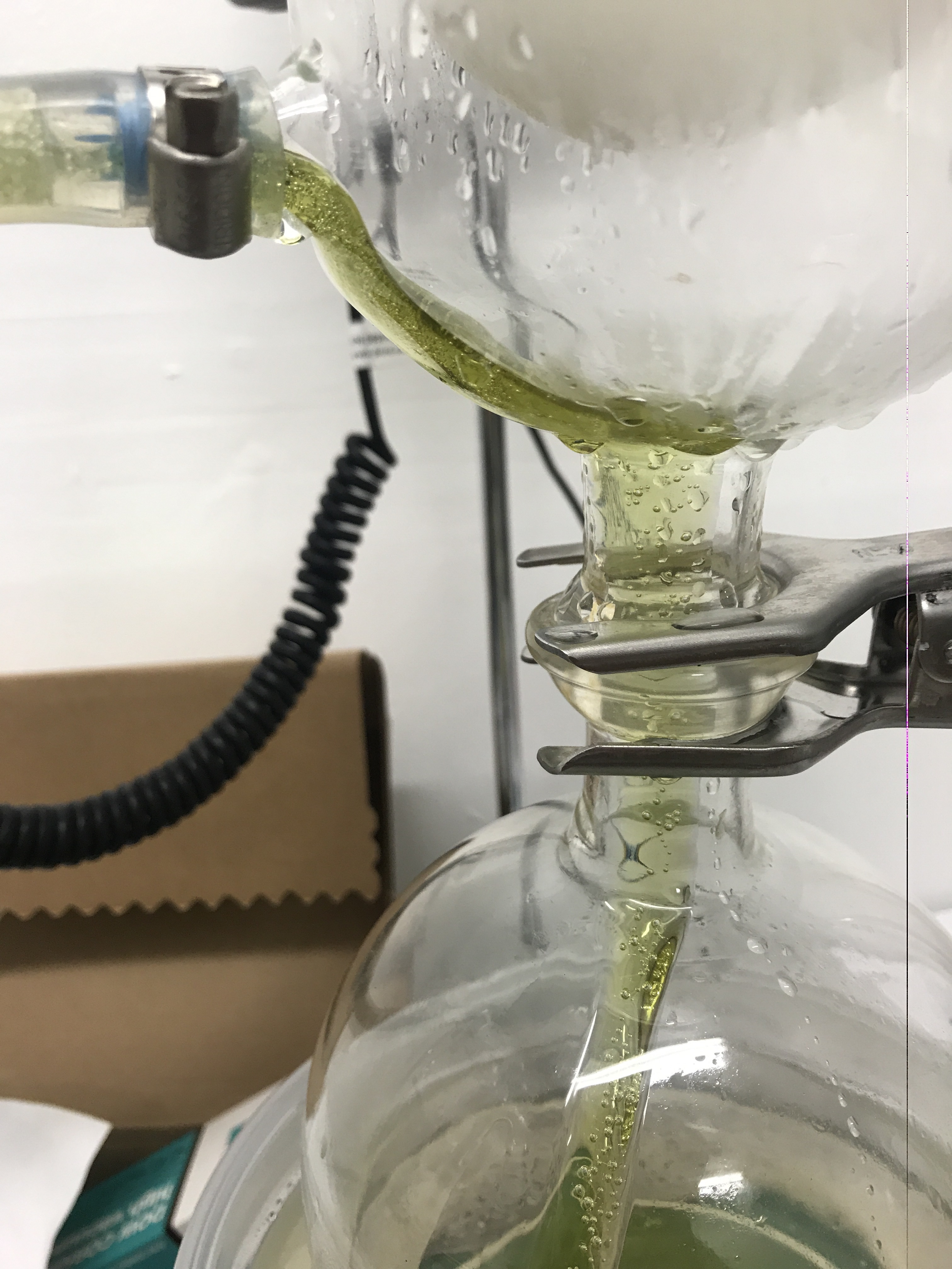 Main body pull past the receiving flask? - Distillation - Future4200